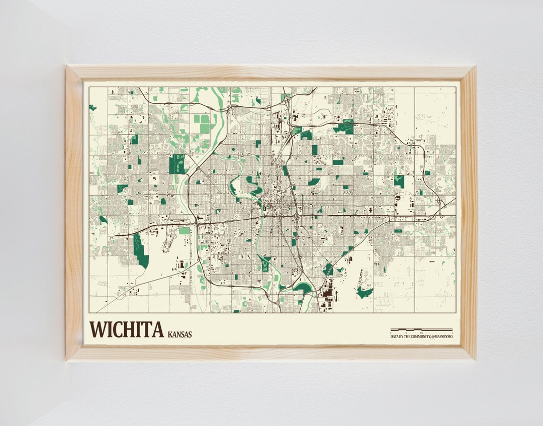 Wichita Street Map - Etsy