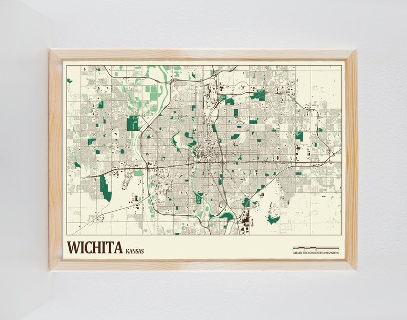 Wichita Street Map - Etsy