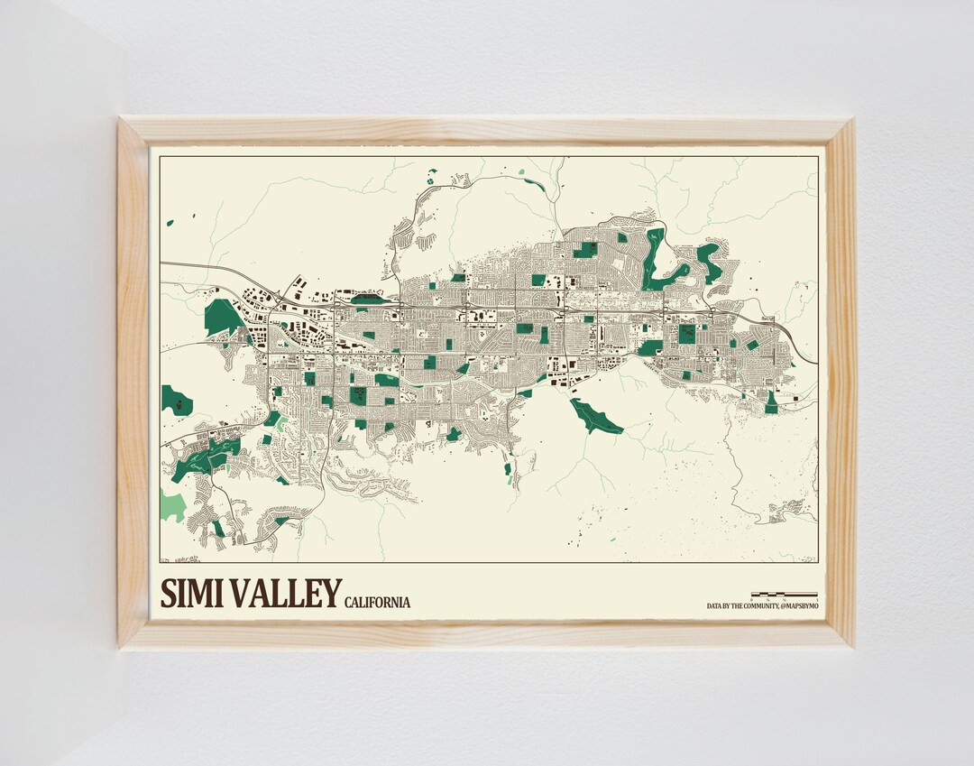 Simi Valley Street Map - Etsy