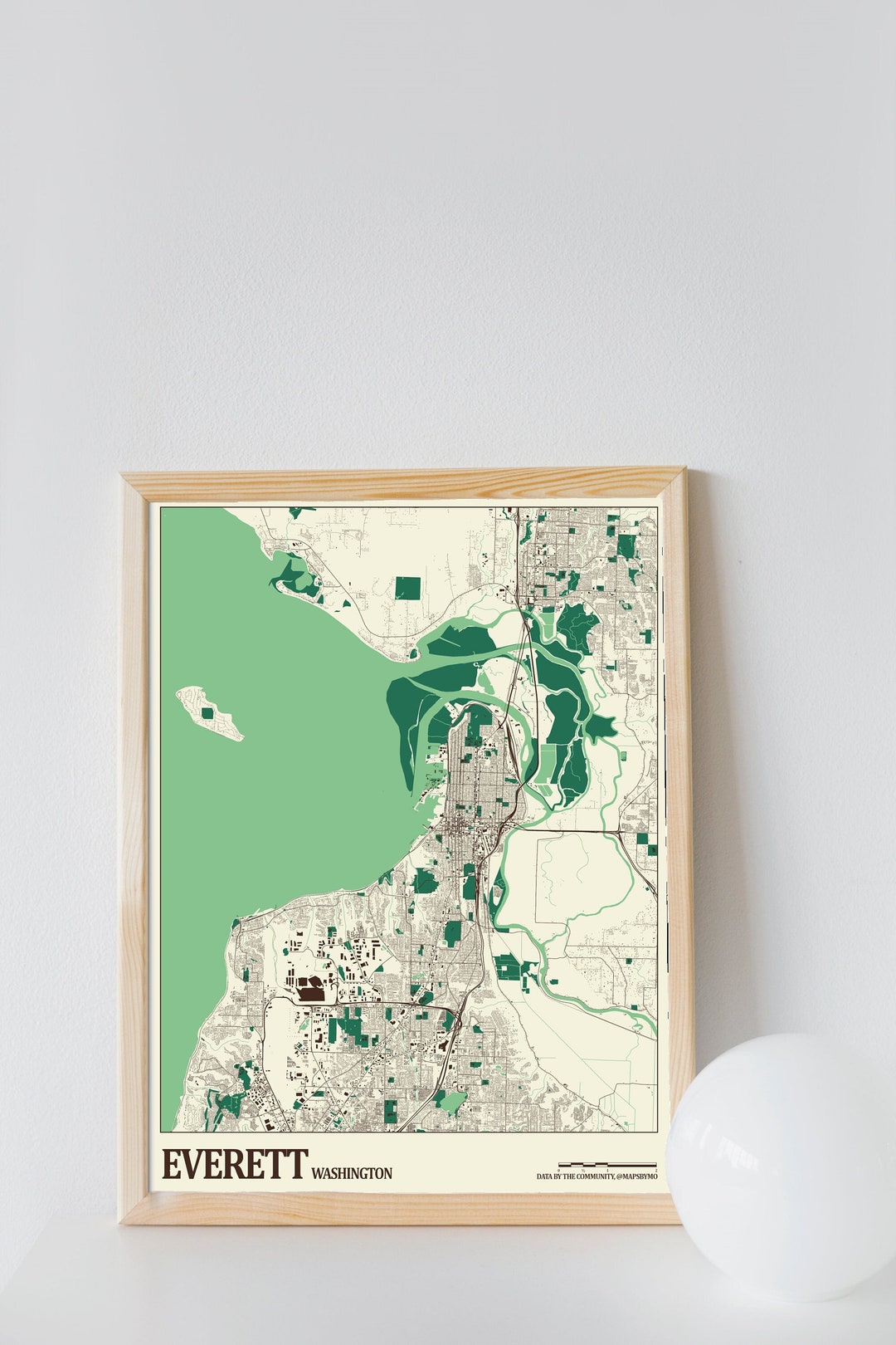 Everett Street Map - Etsy