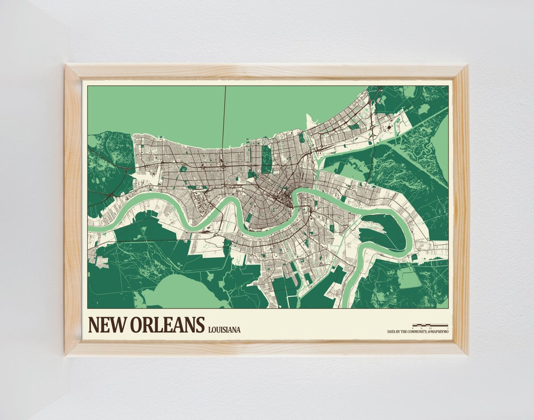 New Orleans Street Map - Etsy