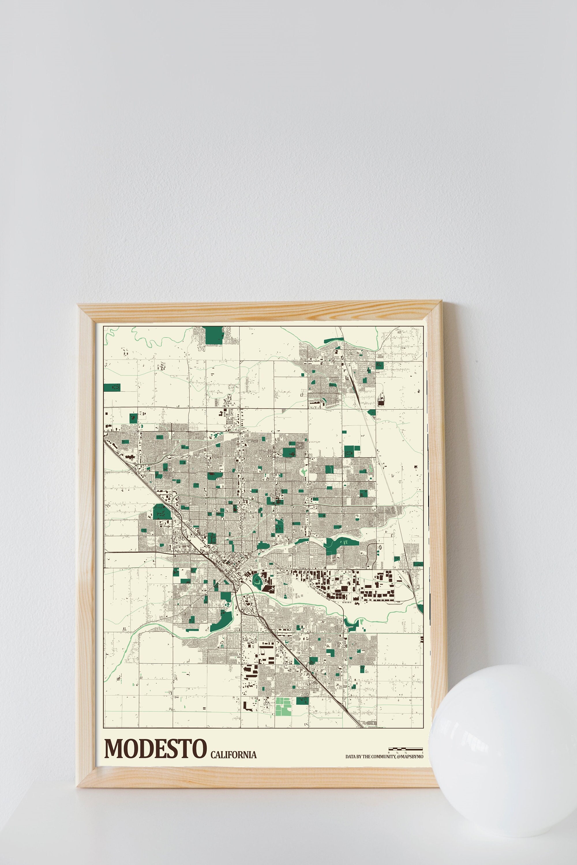 Modesto Street Map - Etsy