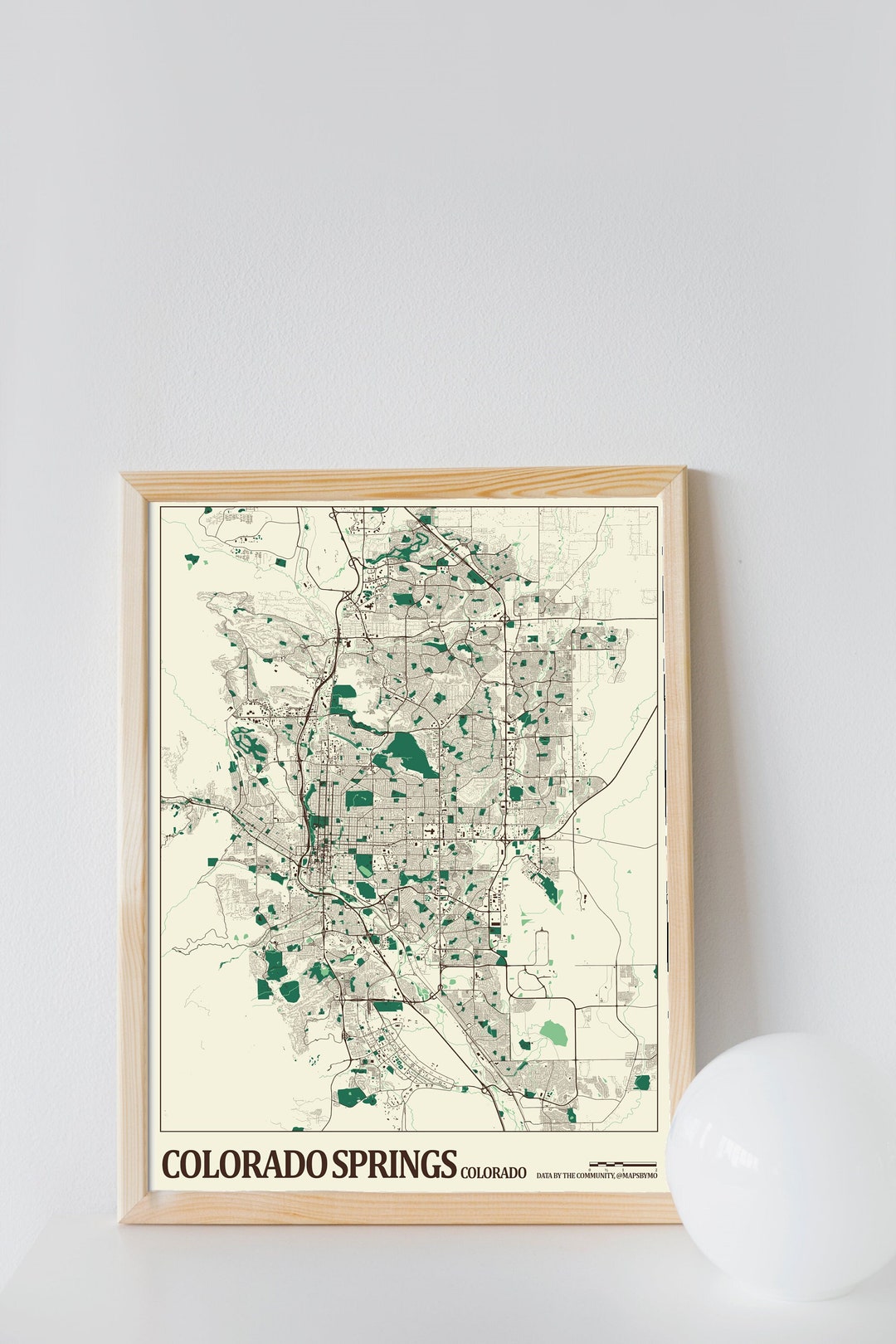 Colorado Springs Street Map - Etsy