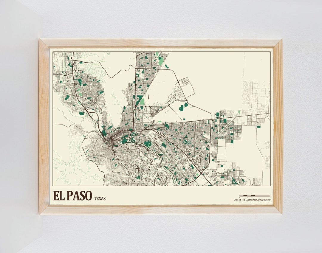 El Paso Street Map - Etsy