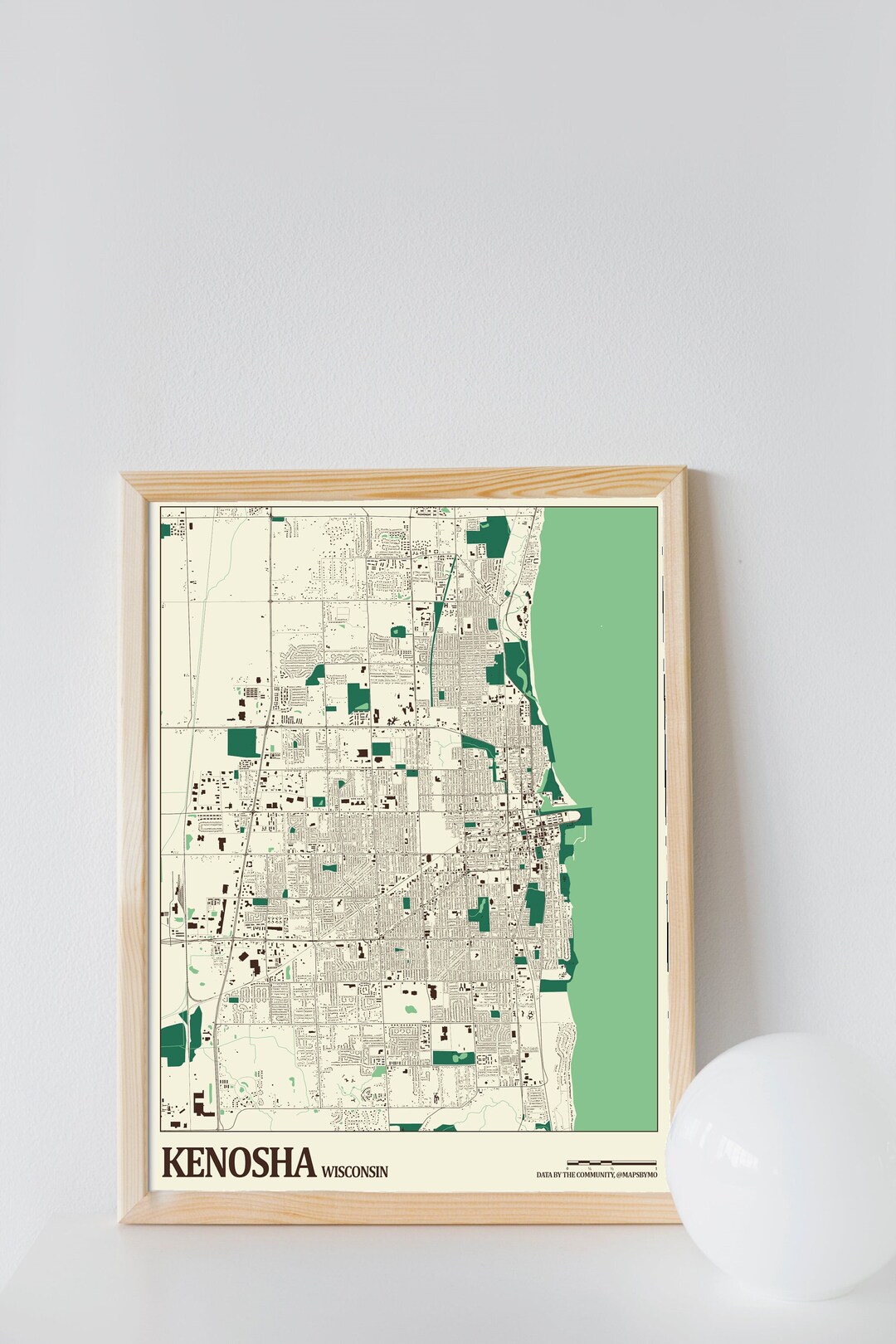 Kenosha Street Map - Etsy