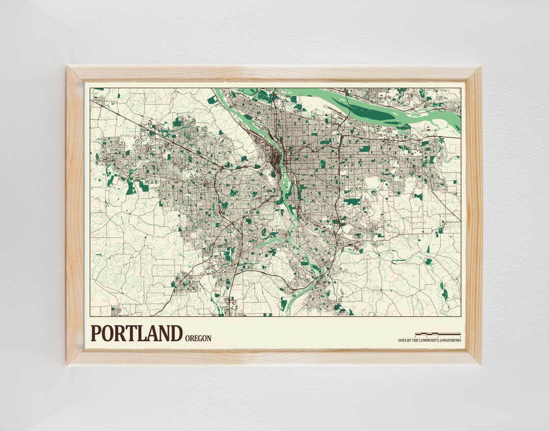 Portland Street Map - Etsy