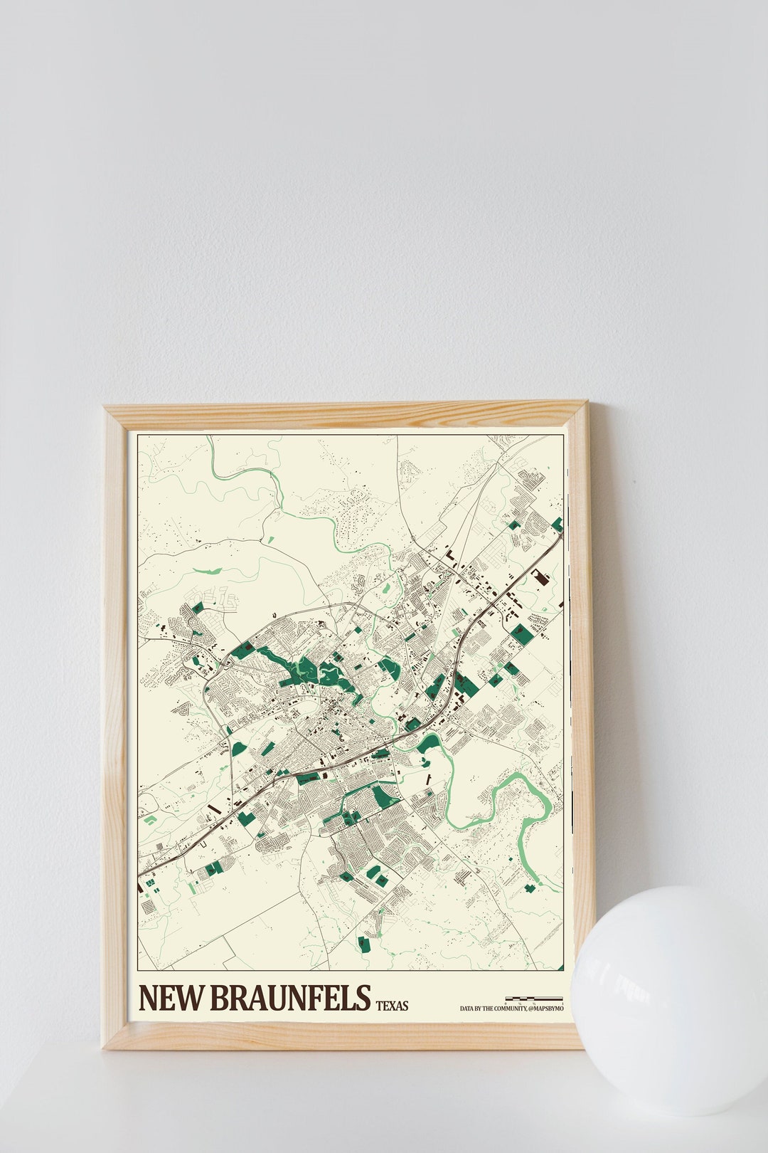 New Braunfels Street Map - Etsy