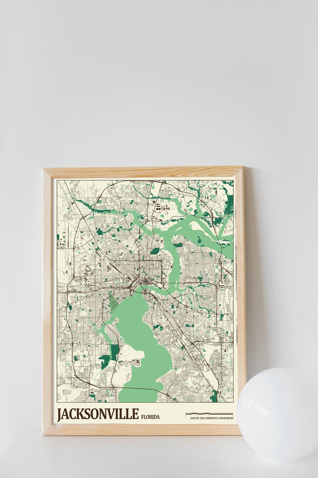 Jacksonville Street Map - Etsy