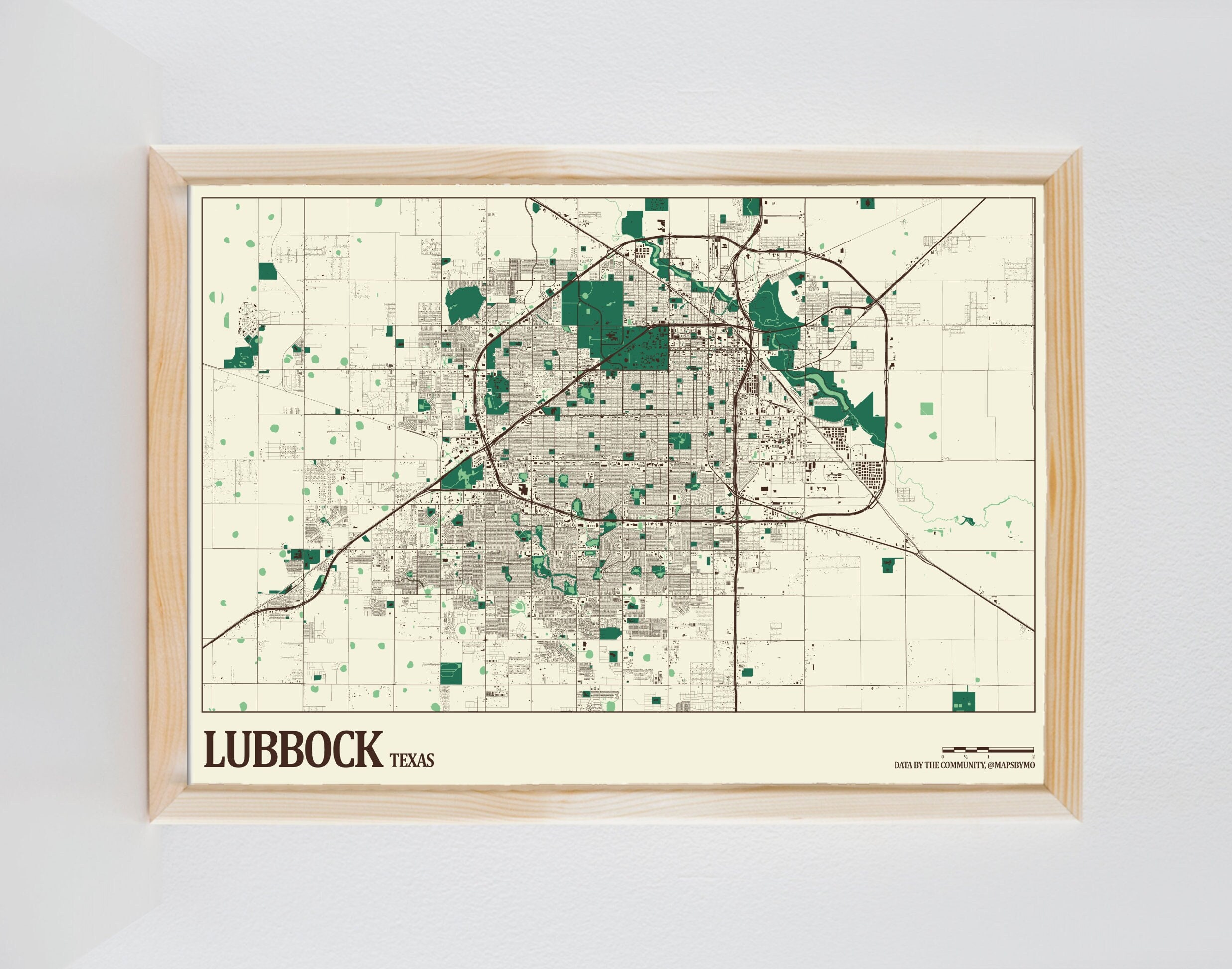 Lubbock Street Map - Etsy