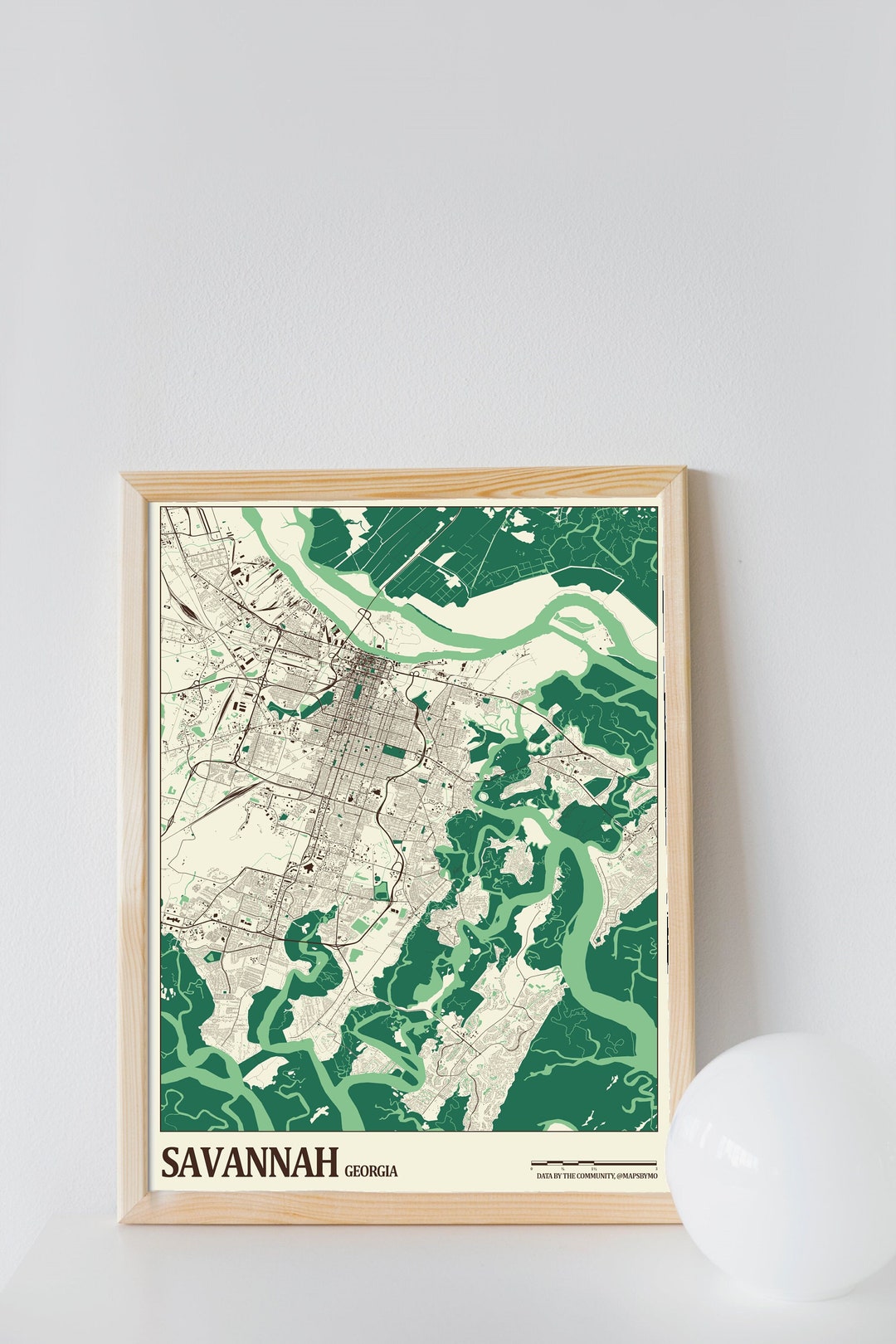 Savannah Street Map - Etsy