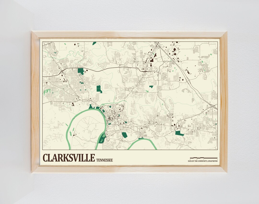 Clarksville Street Map - Etsy