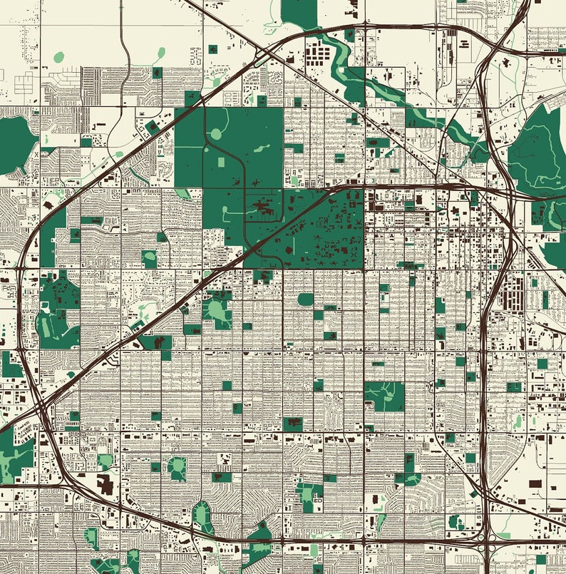 Lubbock Street Map - Etsy