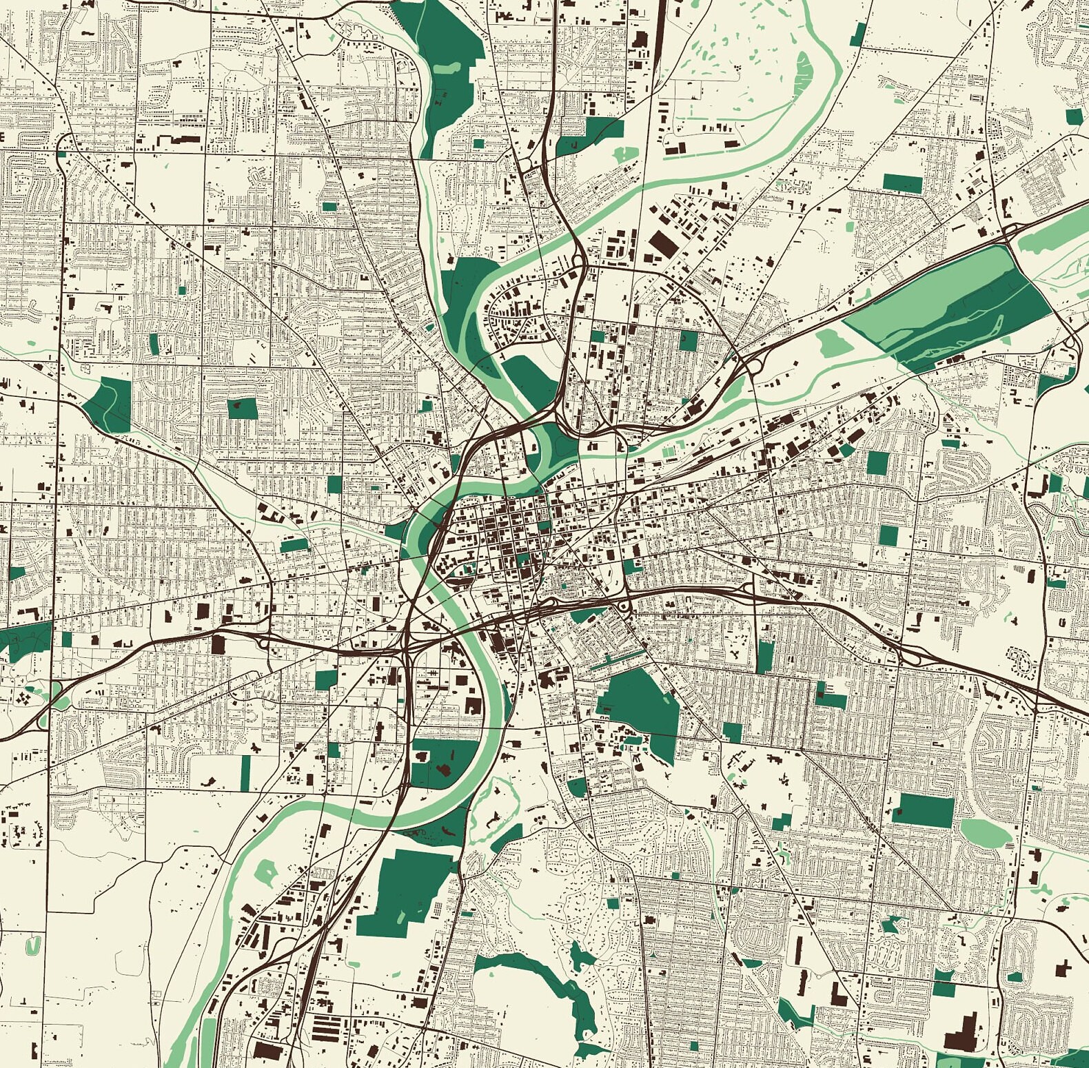 Dayton Street Map - Etsy