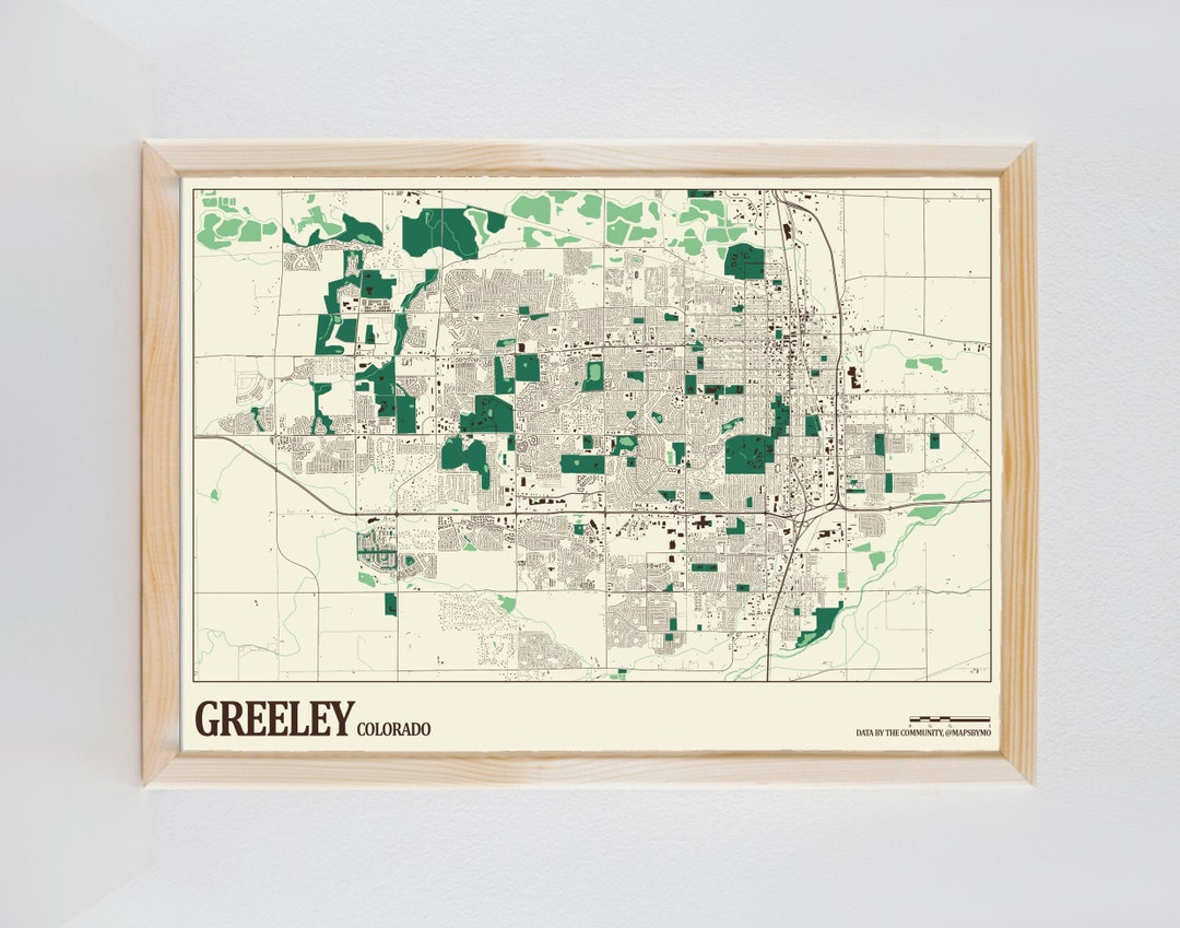 Greeley Street Map - Etsy