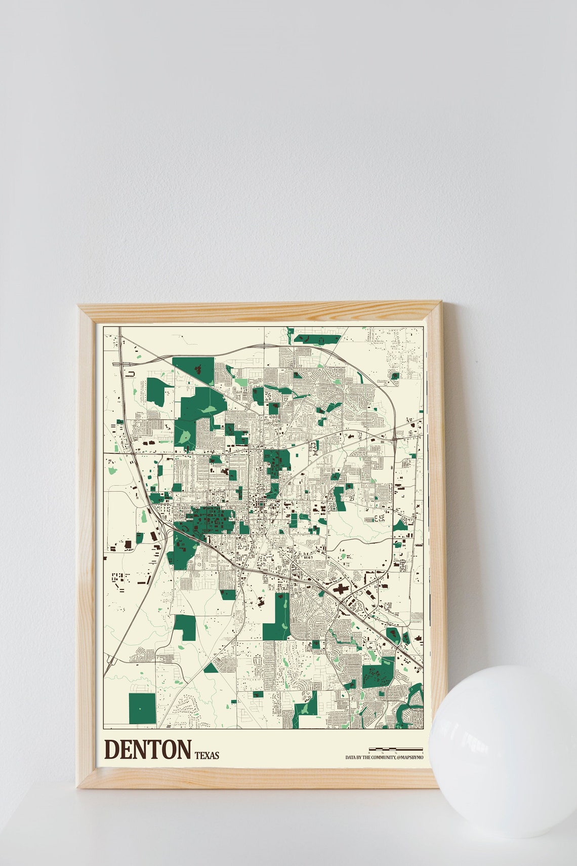 Denton Street Map - Etsy