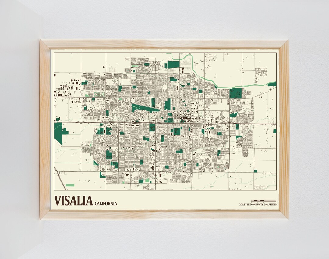 Visalia Street Map - Etsy