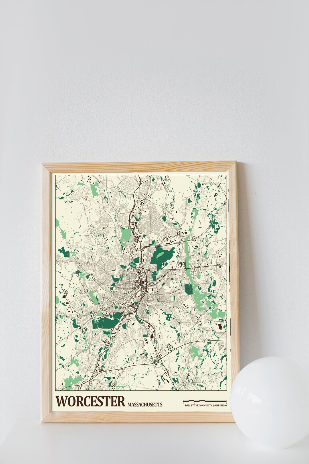 Worcester Street Map - Etsy