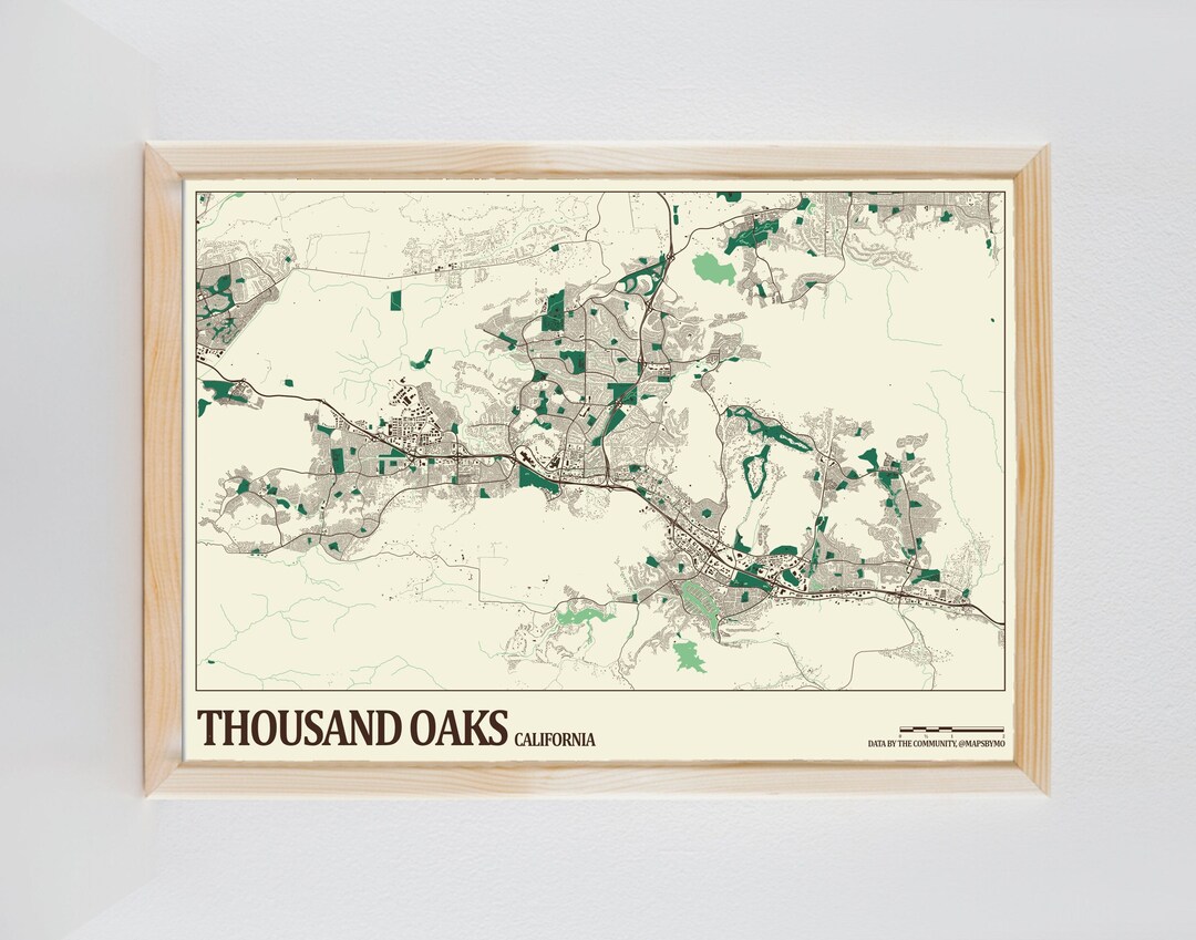 Thousand Oaks Street Map - Etsy
