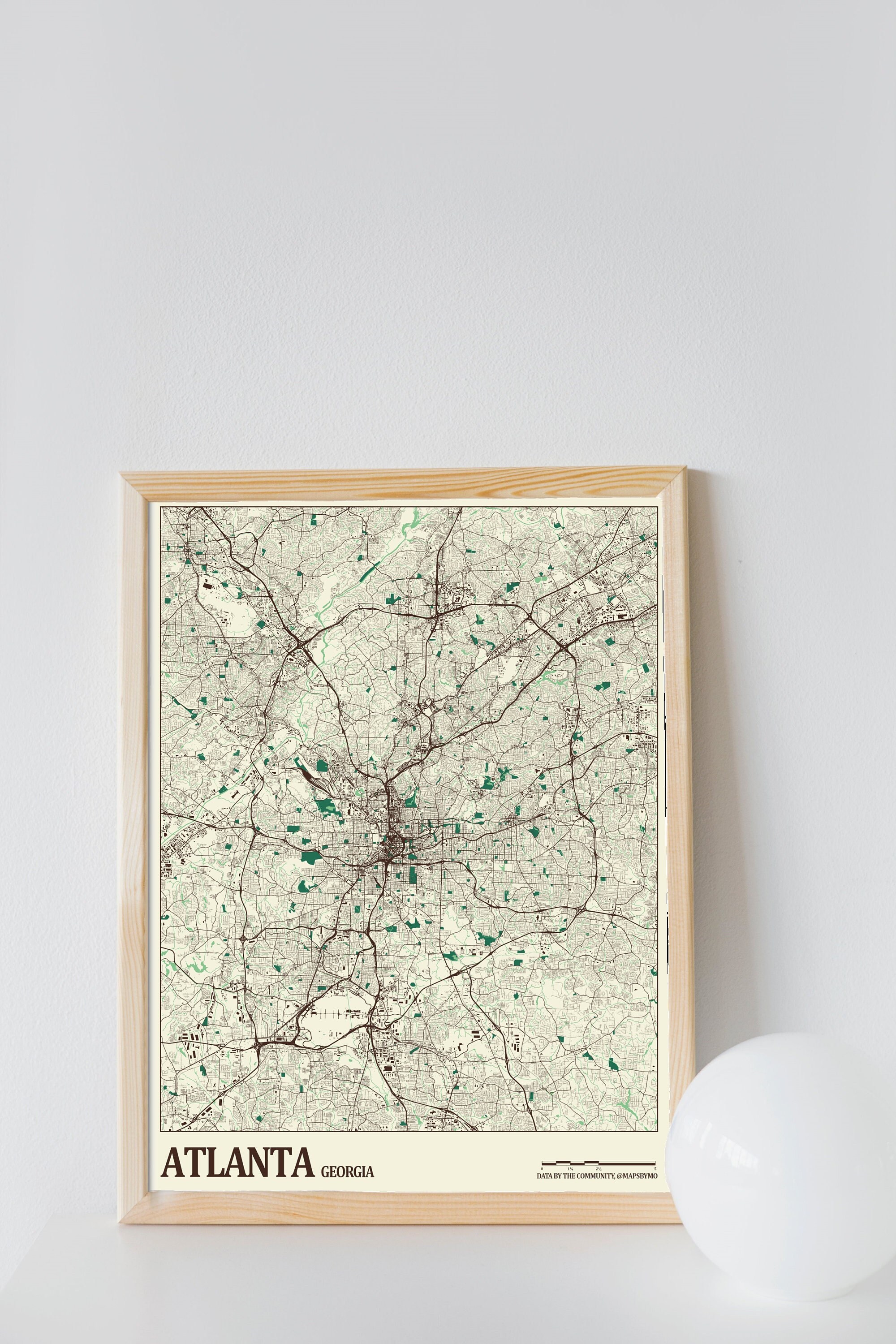 Atlanta Street Map - Etsy