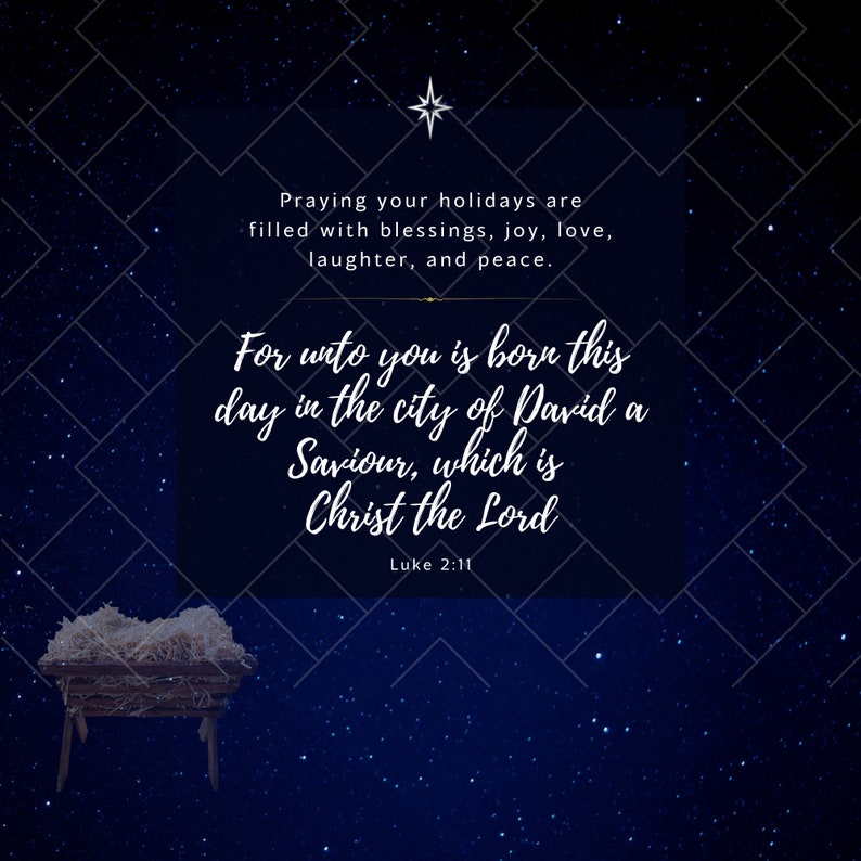 Christian Christmas and New Year Holiday Card With Photo - Etsy
