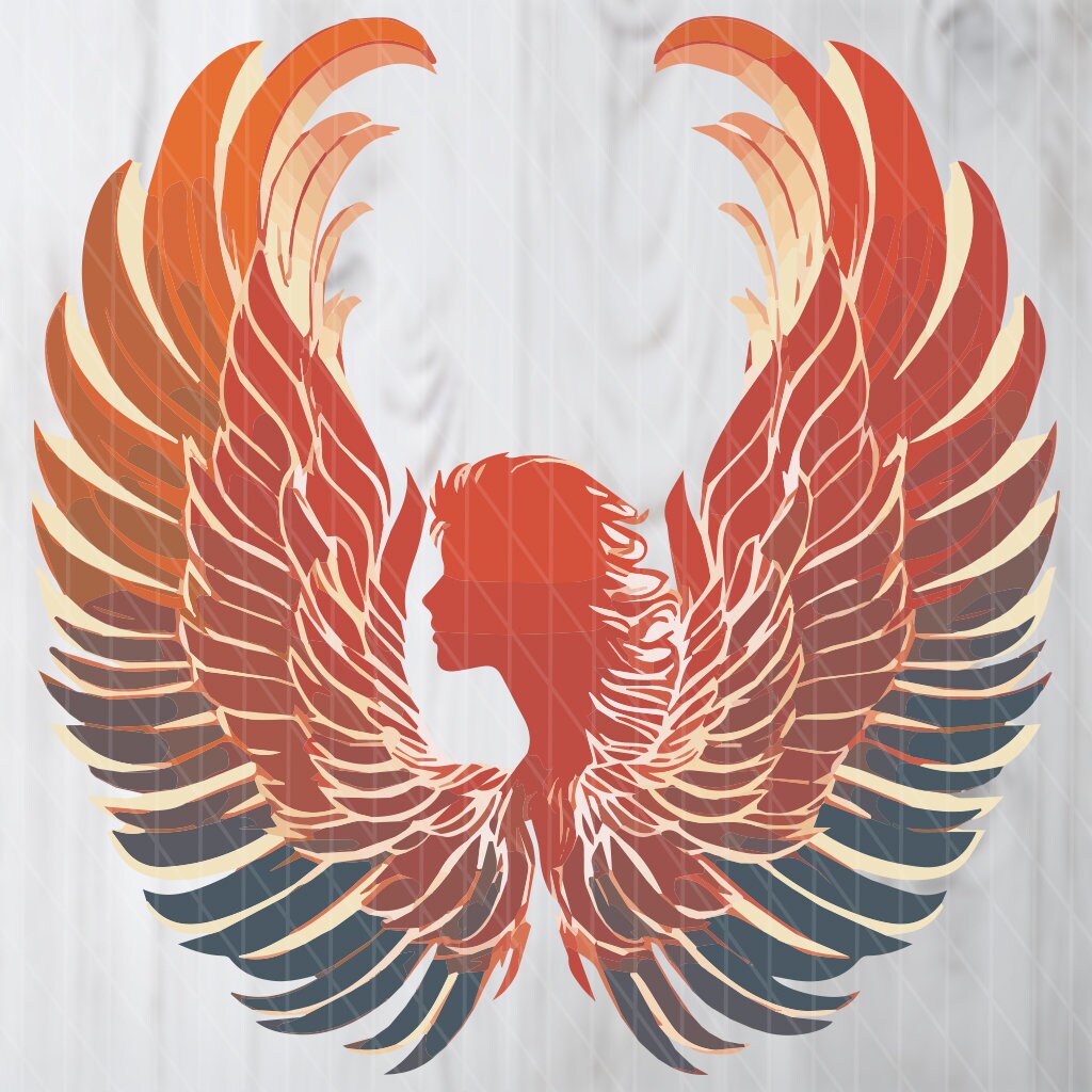 Female Angel SVG File for Instant Download, Angel Silhouette SVG File ...