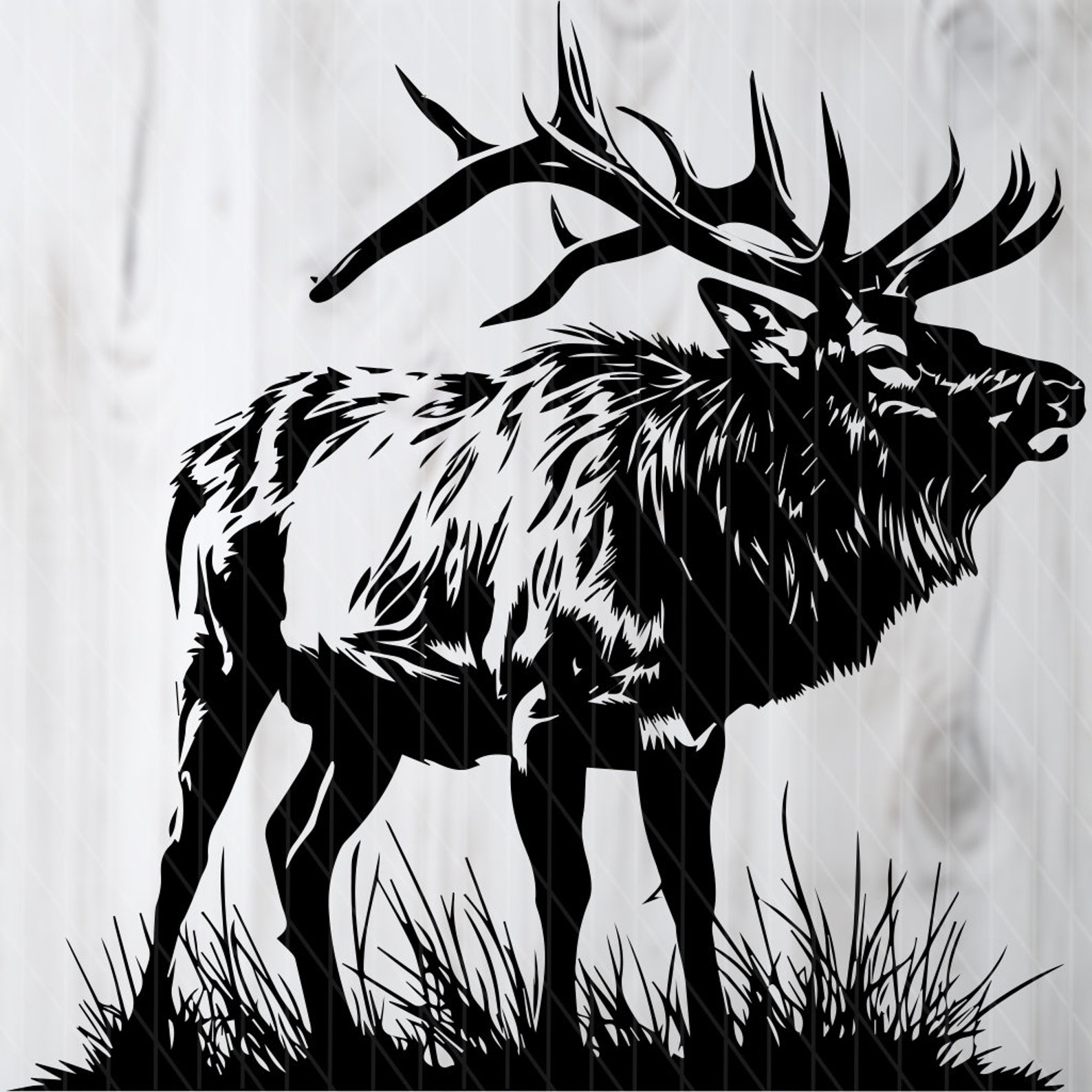Elk SVG Files for Instant Download, Elk Hunting SVG File for POD, Bull ...