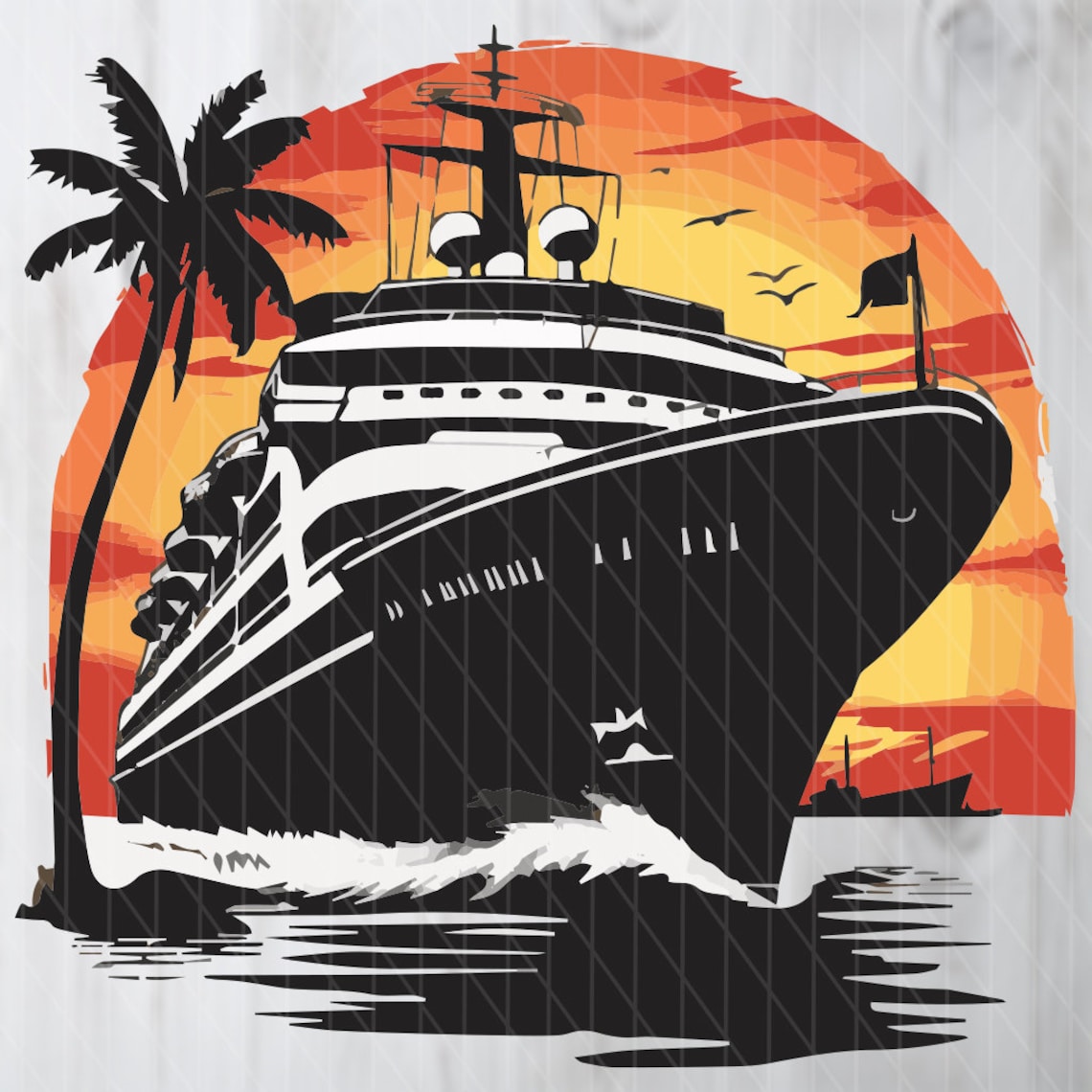 Cruise Ship SVG File for Instant Download, Cruise SVG File for POD ...