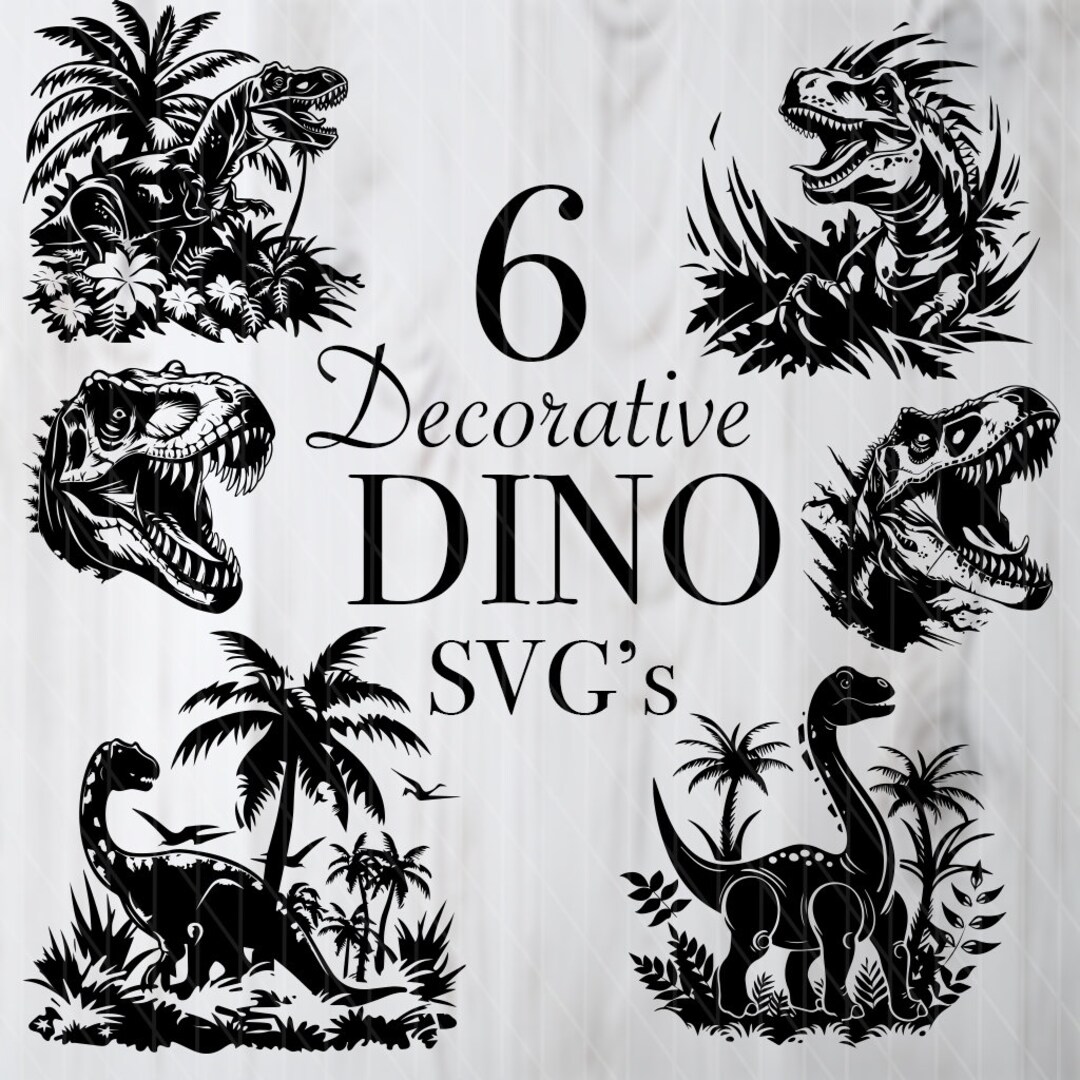 Dinosaur SVG Files for Instant Download, Dinosaur SVG File for POD ...