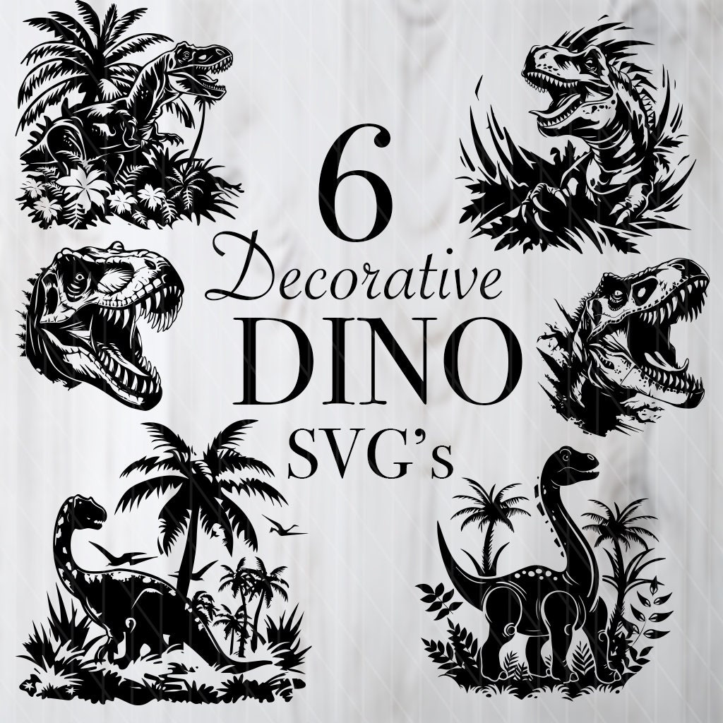 Dinosaur SVG Files for Instant Download, Dinosaur SVG File for POD ...