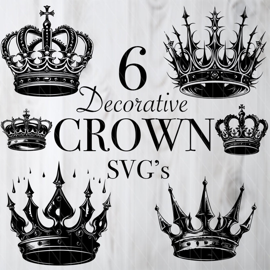 Crown SVG Files for Instant Download, Kings Crown SVG File for POD ...