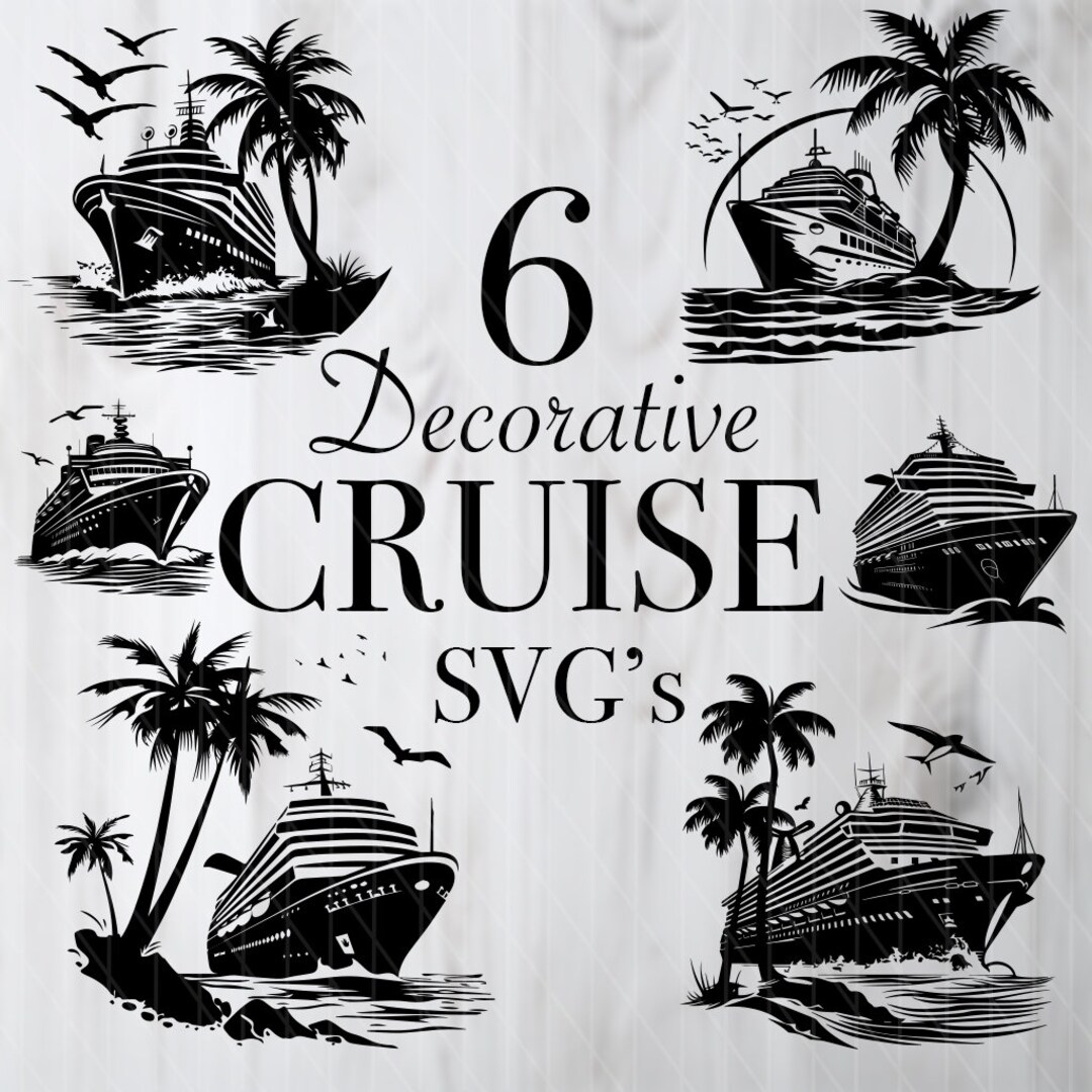 Cruise Ship SVG Files for Instant Download, Cruise SVG File for POD ...