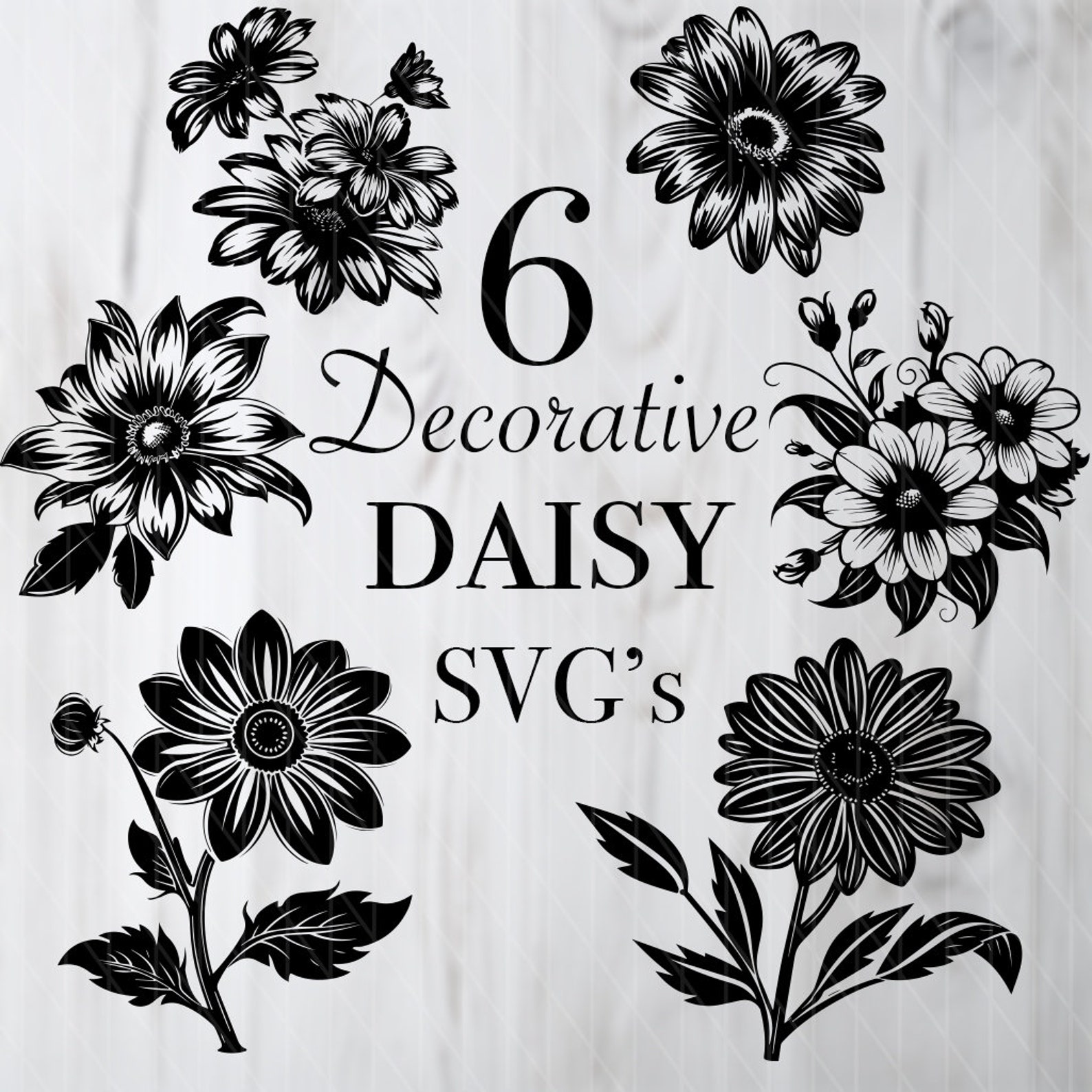 Daisy SVG Files for Instant Download, Flower SVG File for POD, Daisy ...