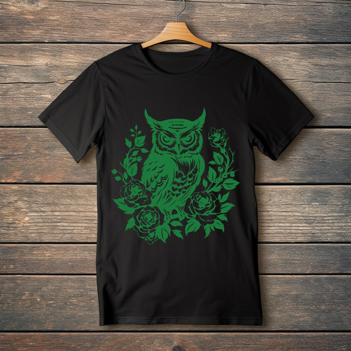 Floral Owl SVG File for Instant Download, Owl SVG File for POD, Bird ...