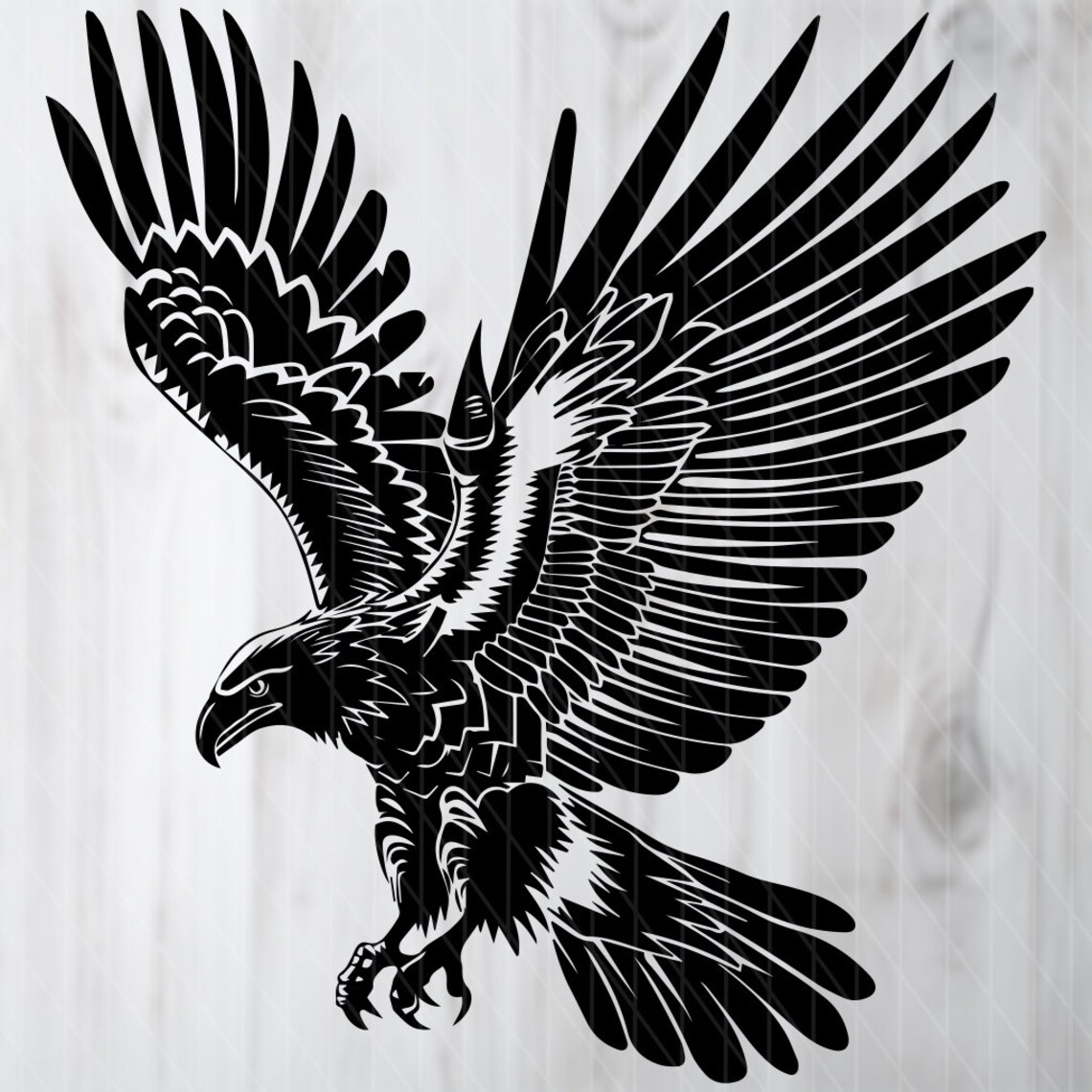 Eagle SVG Files for Instant Download, Bald Eagle SVG File for POD, Bird ...