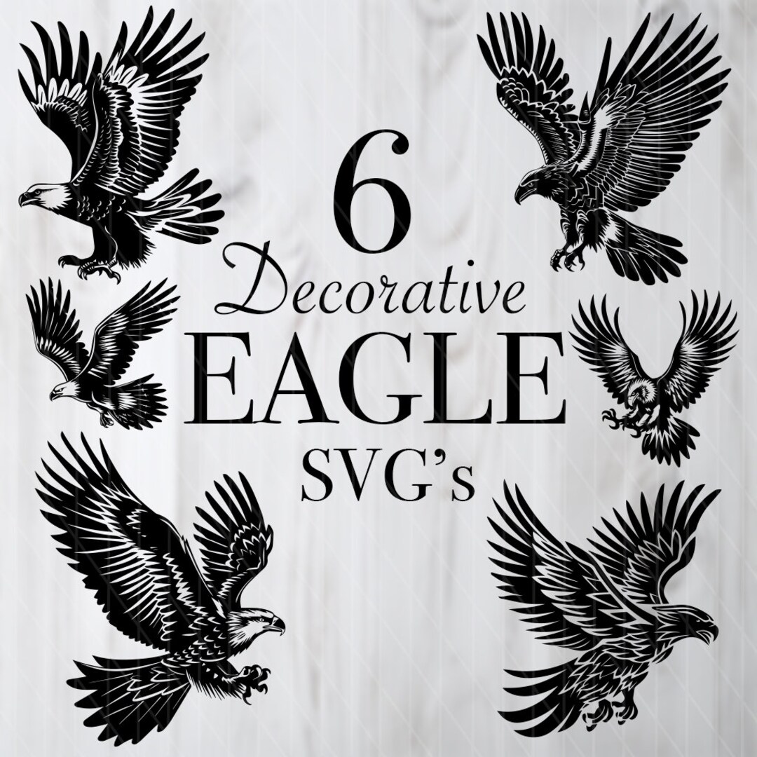 Eagle SVG Files for Instant Download, Bald Eagle SVG File for POD, Bird ...