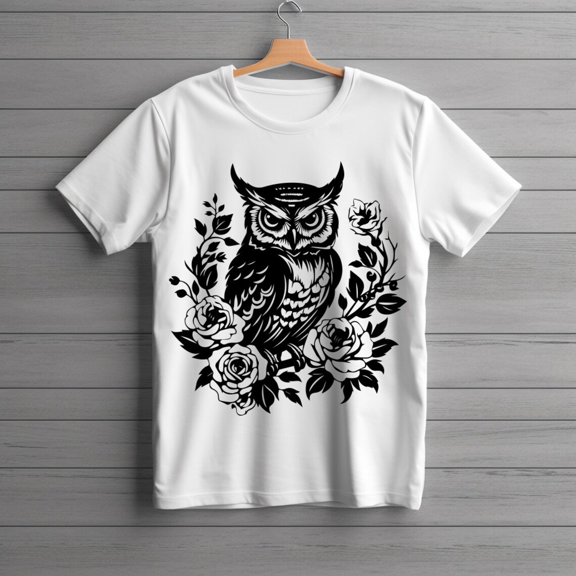 Floral Owl SVG File for Instant Download, Owl SVG File for POD, Bird ...