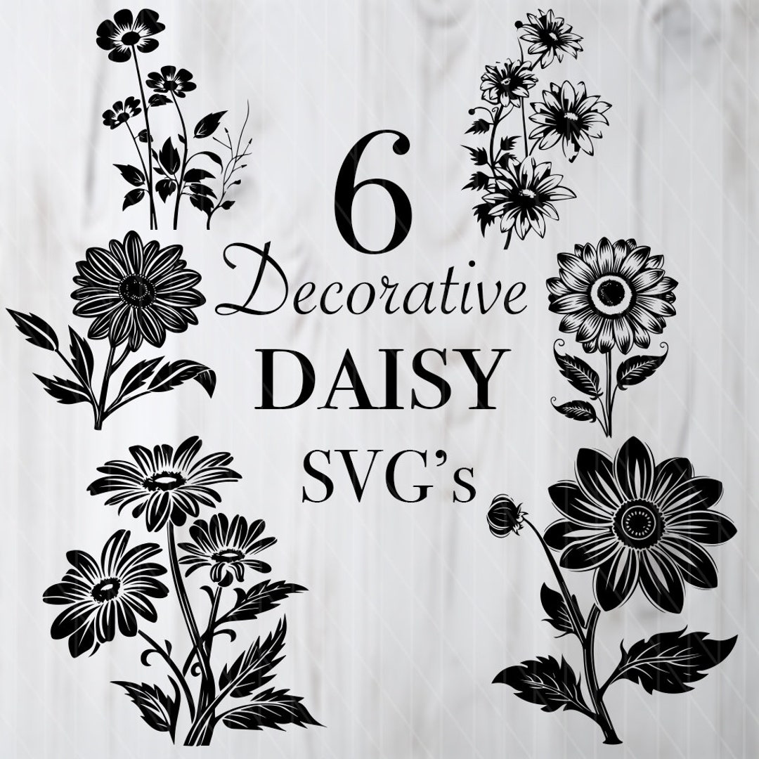 Daisy SVG Files for Instant Download, Flower SVG File for POD, Daisy ...