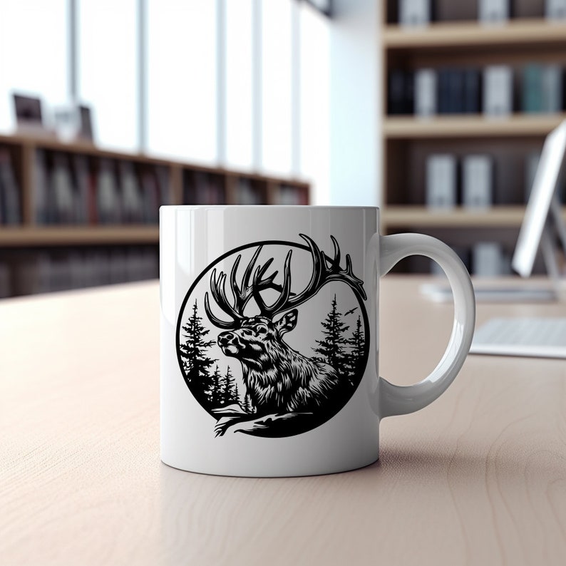 Elk SVG Files for Instant Download, Elk Hunting SVG File for POD, Bull ...