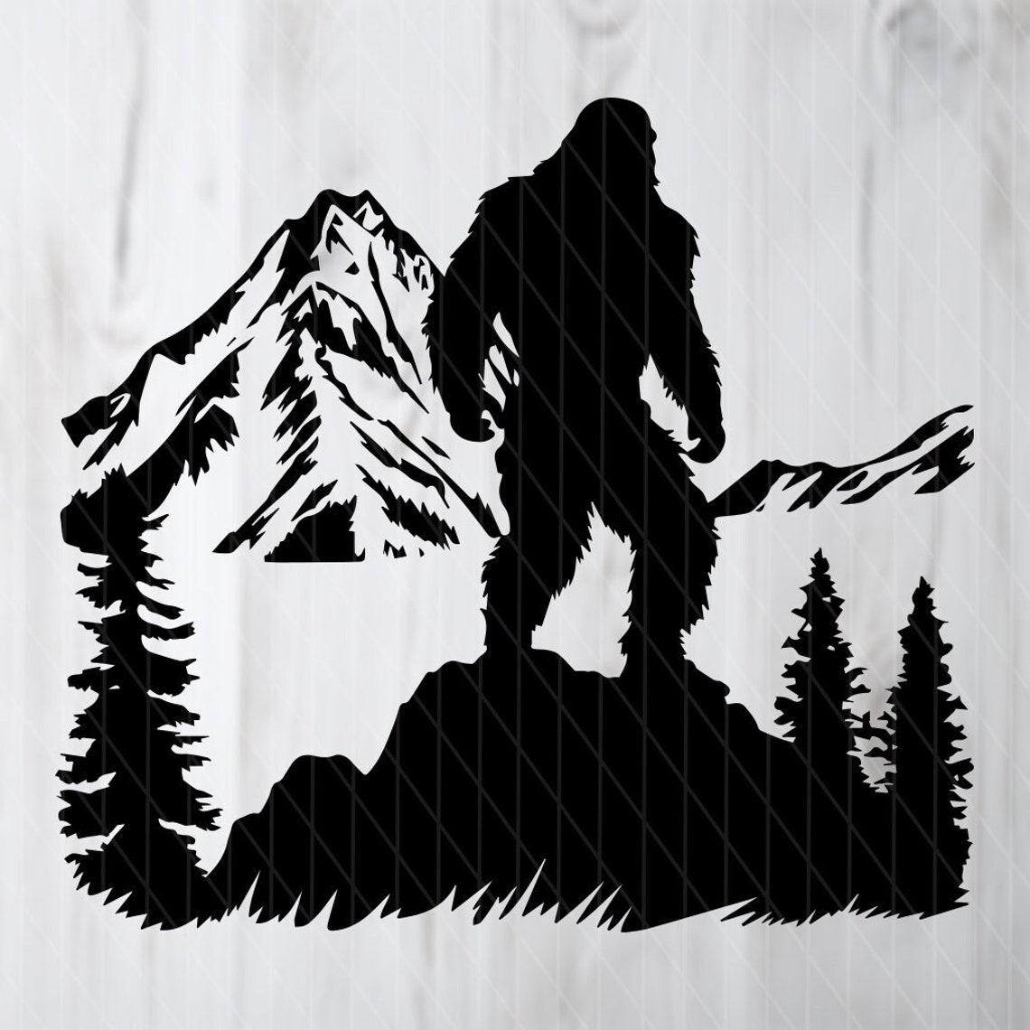 Bigfoot Silhouette SVG Files for Instant Download, Sasquatch SVG Files ...