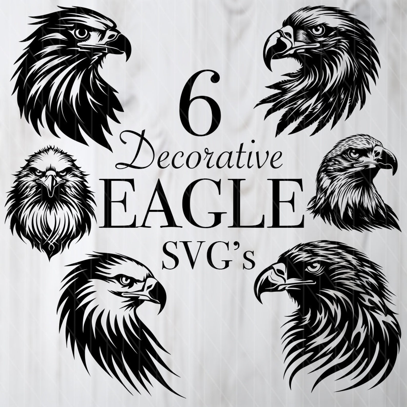 Eagle SVG Files for Instant Download, Bald Eagle SVG File for POD, Bird ...
