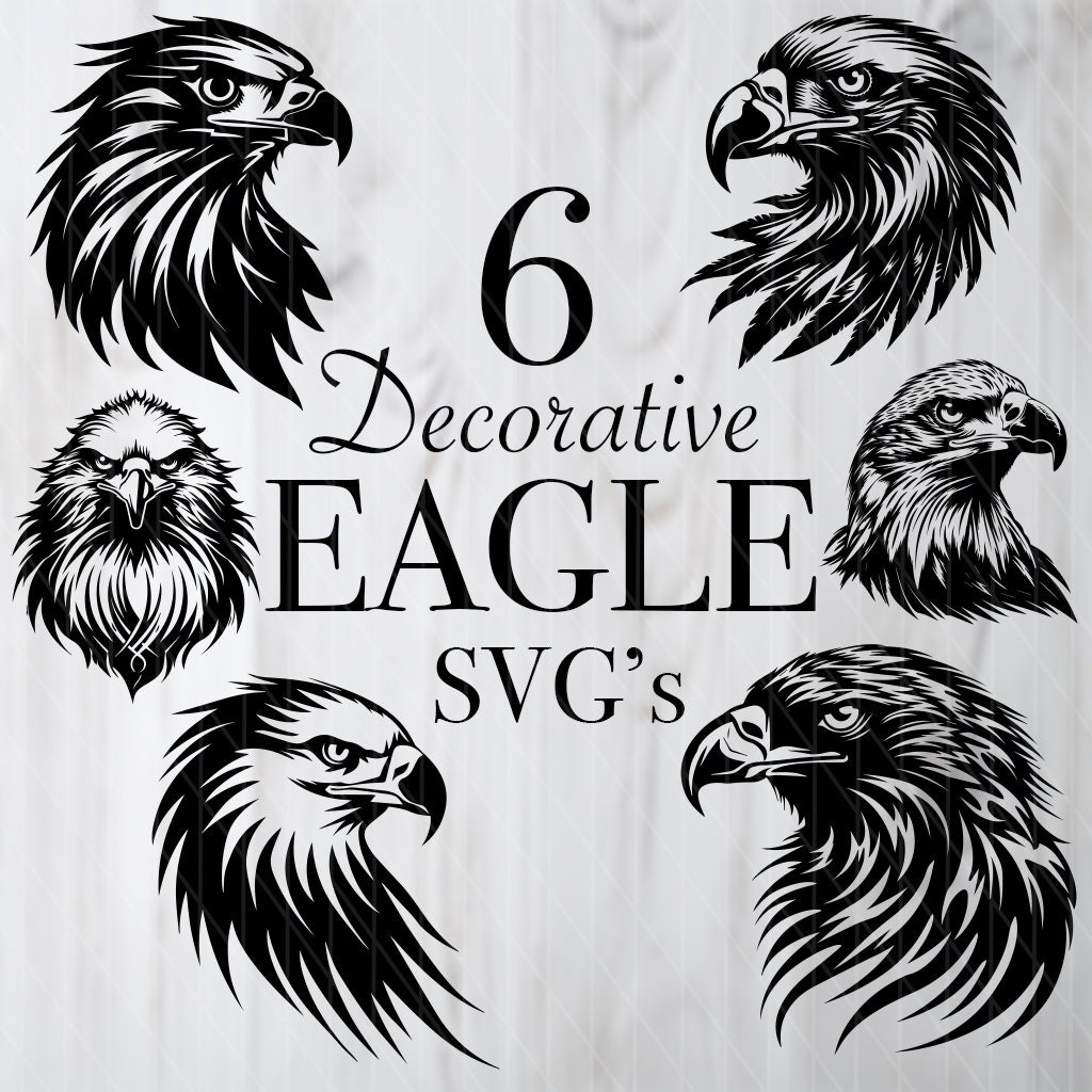 Eagle SVG Files for Instant Download, Bald Eagle SVG File for POD, Bird ...