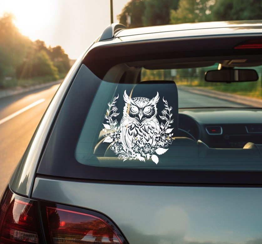 Floral Owl SVG File for Instant Download, Owl SVG File for POD, Bird ...