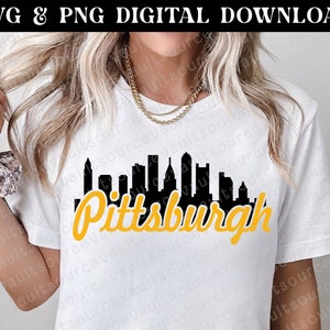 Pittsburgh With Cityscape Skyline SVG & PNG Instant Digital Download ...