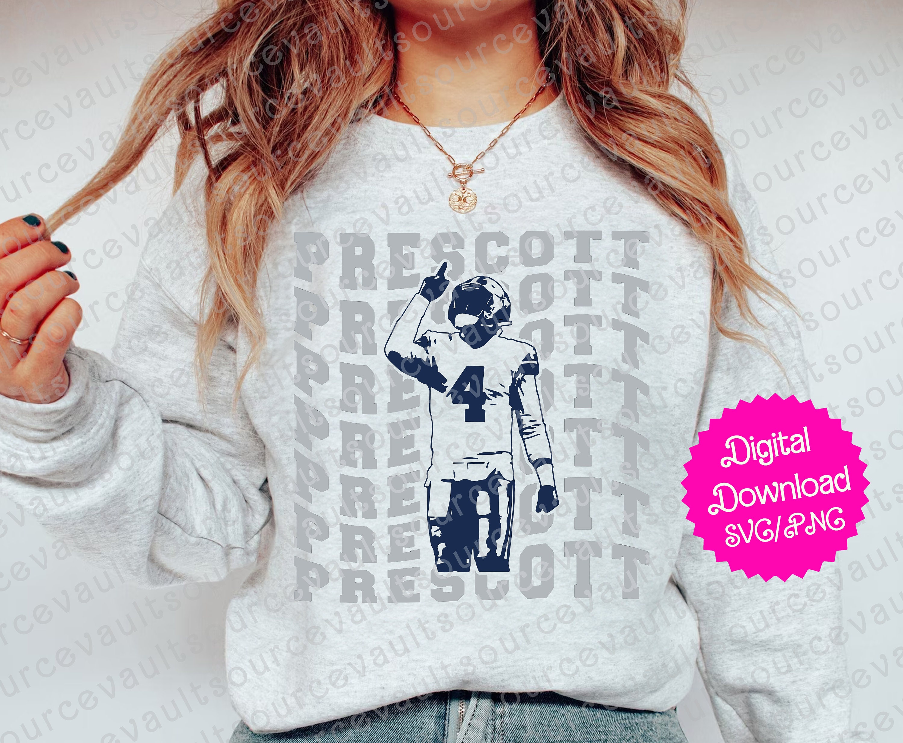 Dak Prescott 4 - SVG, PNG, + PDF Instant Digital Download - Cut File ...