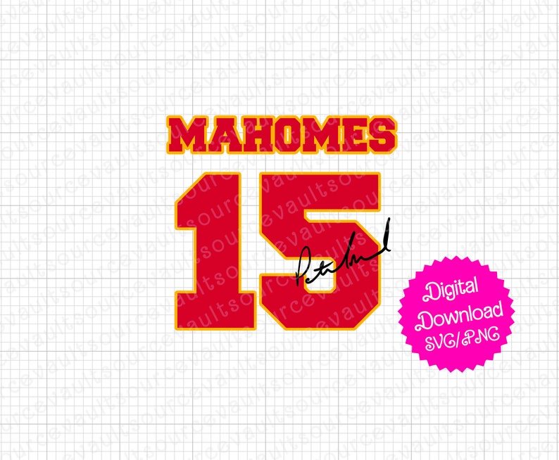 Mahomes Kansas City Football SVG PNG: Cricut Silhouette Cut File ...