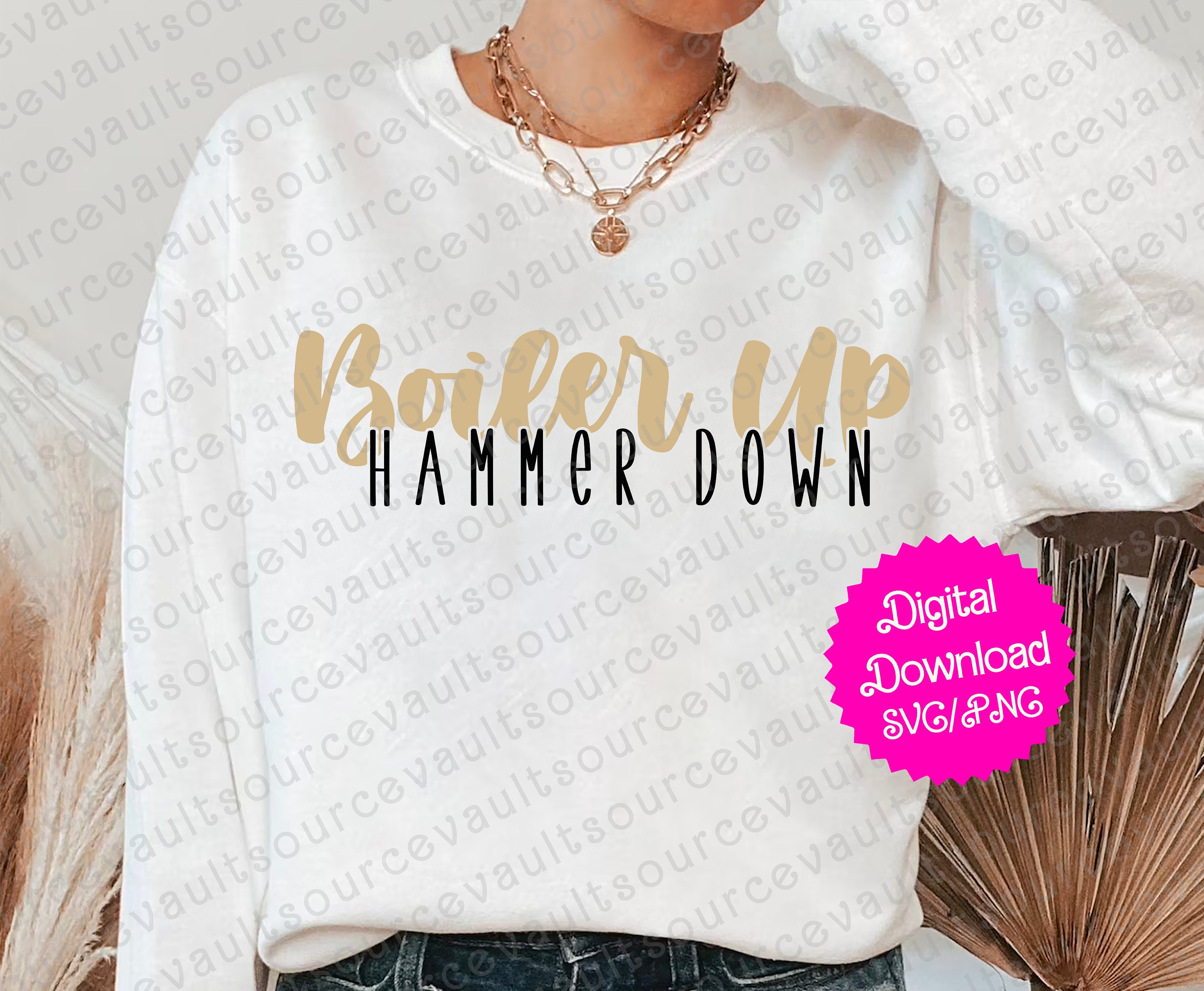 Boiler up Hammer Down SVG, PNG, & PDF Cut File for Cricut Silhouette ...