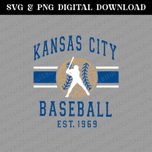 Kansas City Baseball Leopard SVG PNG - Cricut Silhouette (digital ...