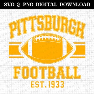 Pittsburgh Football SVG & PNG Instant Digital Download - Cut File for ...