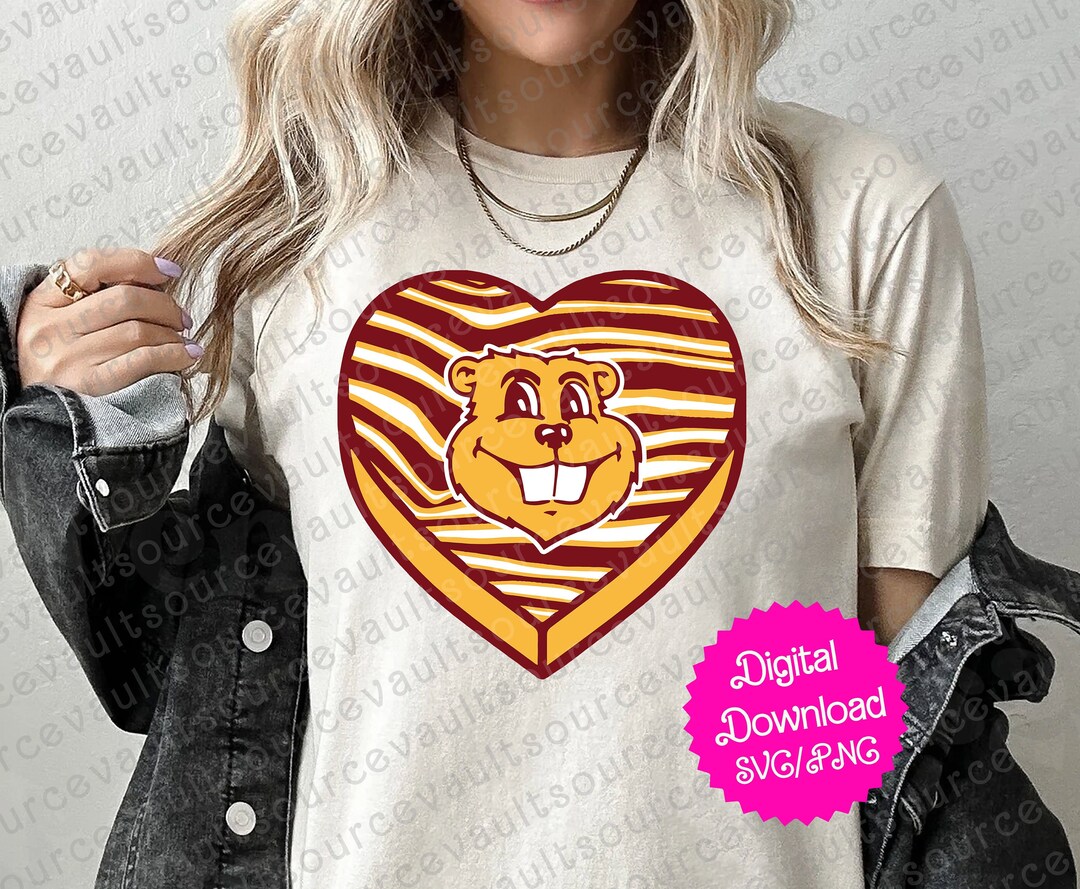 Minnesota Gopher Zubaz Conversation Heart SVG, PNG, & PDF Instant ...