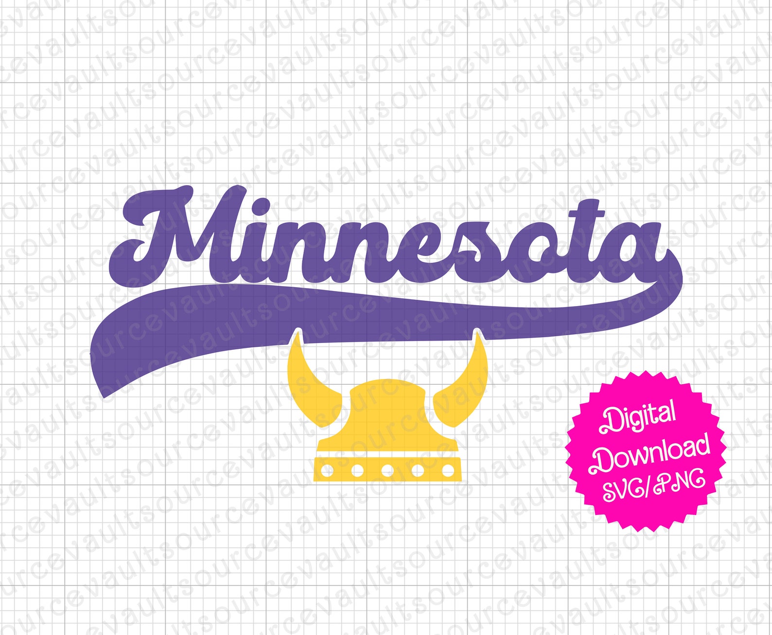 Minnesota Retro Text With Helmet SVG & PNG Instant Digital Download - Etsy